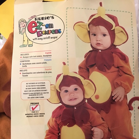Rubie's | Costumes | New Monkey See Monkey Do Halloween Costume Premie ...